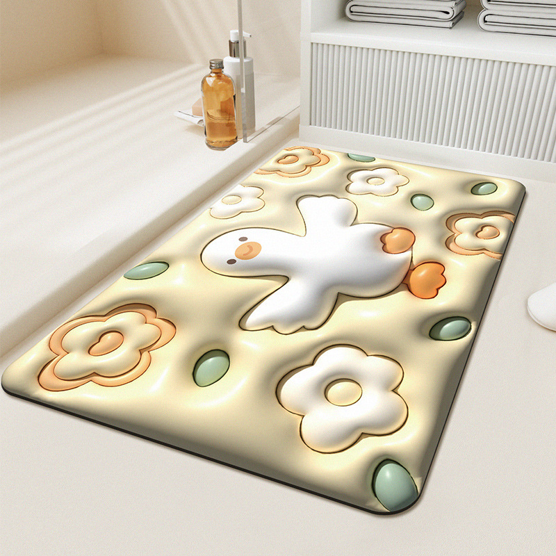 3D Visual Anti-Slip Absorbent Bath Mat Cute Duck Pattern - Tomatgo