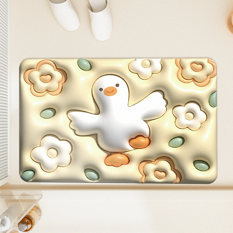 3D Visual Anti-Slip Absorbent Bath Mat Cute Duck Pattern - Tomatgo